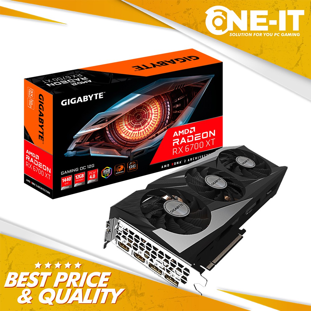 Jual VGA Gigabyte RX 6700 XT Gaming OC 12G GDDR6 192bit | Shopee Indonesia