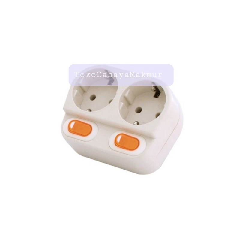 Jual UTICON Stop Kontak Arde 1Lubang,2Lubang,3Lubang,4Lubang + Saklar ...