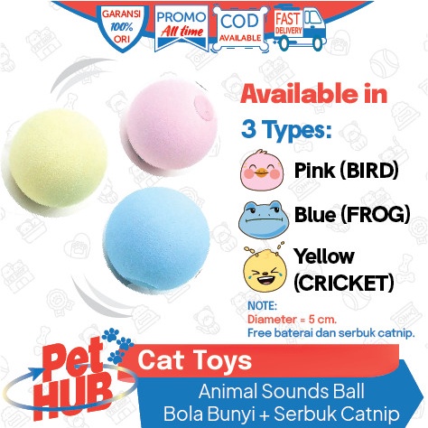Jual Mainan Kucing / Animal Sounds Ball / Bola Berbunyi Dapat Diisi ...
