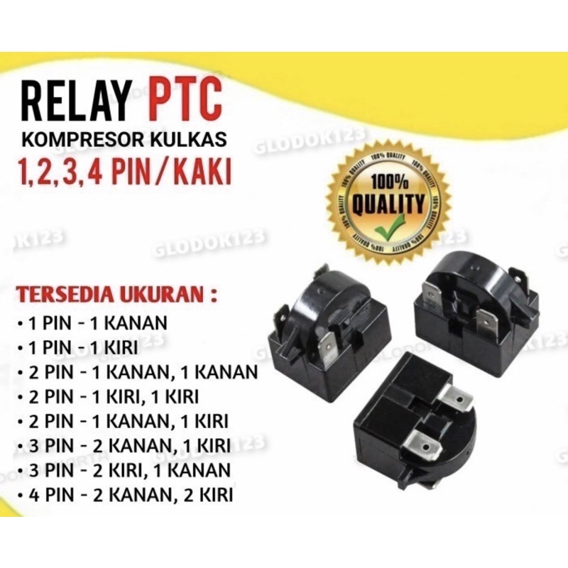 Jual Relay PTC Kulkas Kompresor 1 Pin, 2 Pin, 3 Pin, 4 Pin. | Shopee ...