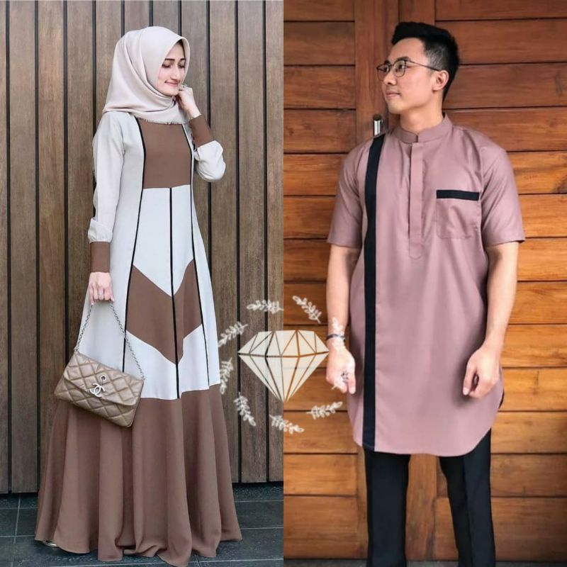 Jual Baju Couple Kondangan Kekinian Modern Kapel Pesta Elegan Mewah ...