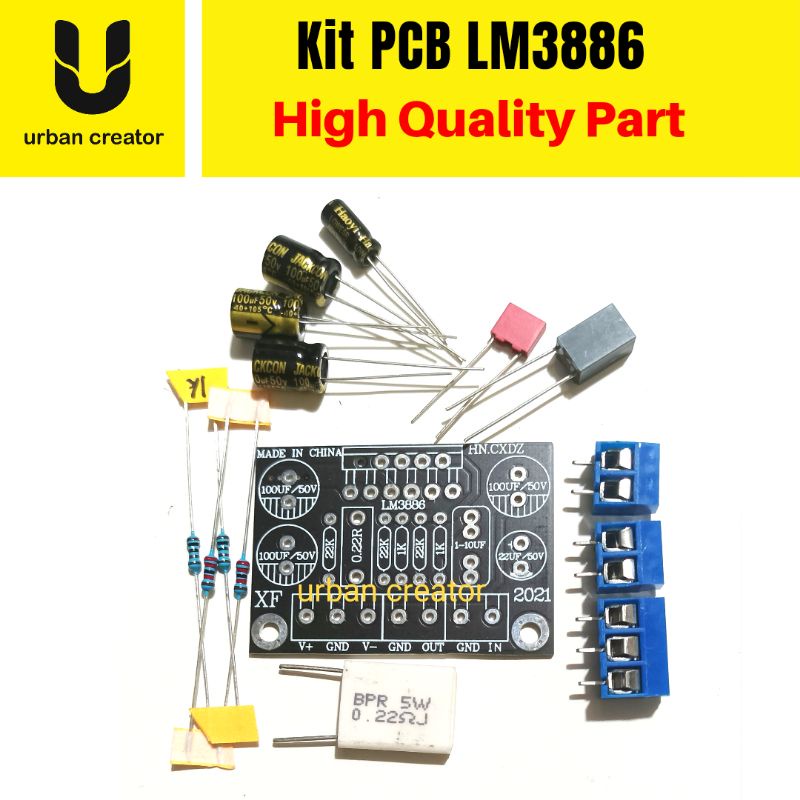 Jual PCB Kit LM3886 Black Sudah Termasuk Komponen Tanpa IC Hi Quality | Shopee Indonesia