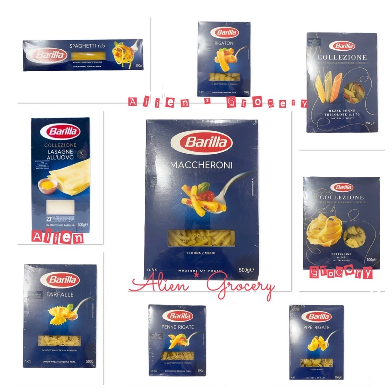 Jual Barilla Pasta Spaghetti Maccheroni Farfalle Penne Rigate Rigatoni ...