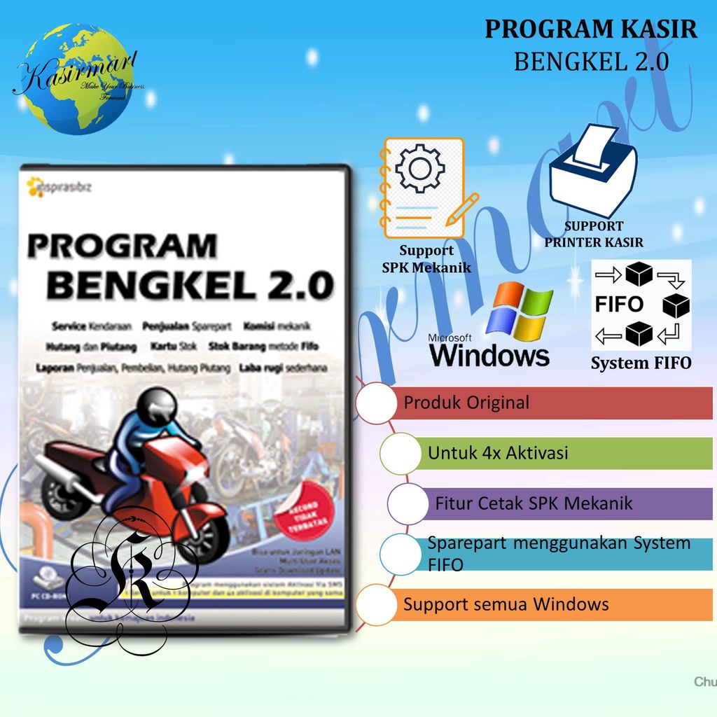 Jual SOFTWARE PROGRAM BENGKEL 2.0 - BISA CATAT RIWAYAT SERVICE KENDARAAN & PENJUALAN SPAREPART ...