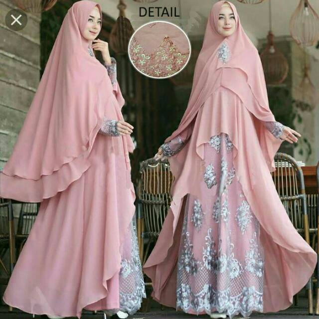 Jual GAMIS SYAR'I SUMITA PINK KEKINIAN | Shopee Indonesia