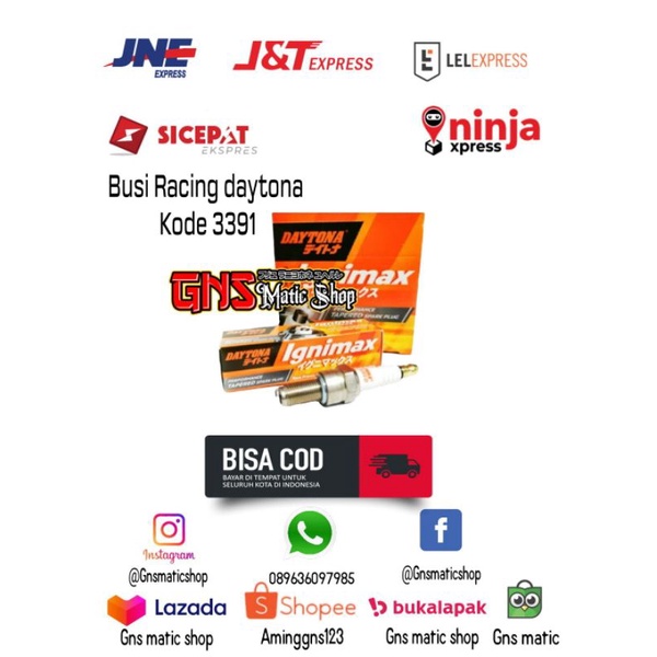 Jual BUSI RACING DAYTONA TAPERED CR6HSA SUPRA X 100CC KODE 3391 ...