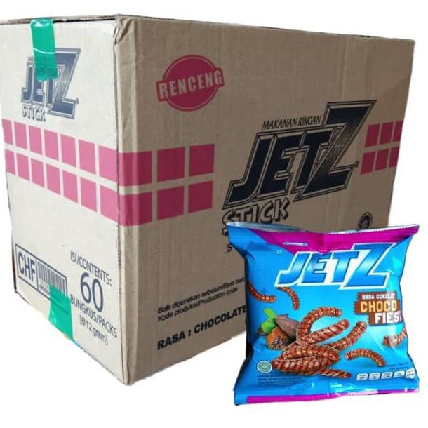 Jual Ciki Jetz Stik Coklat Snack Ciki Stik Cokelat (6 renceng/DUS ...