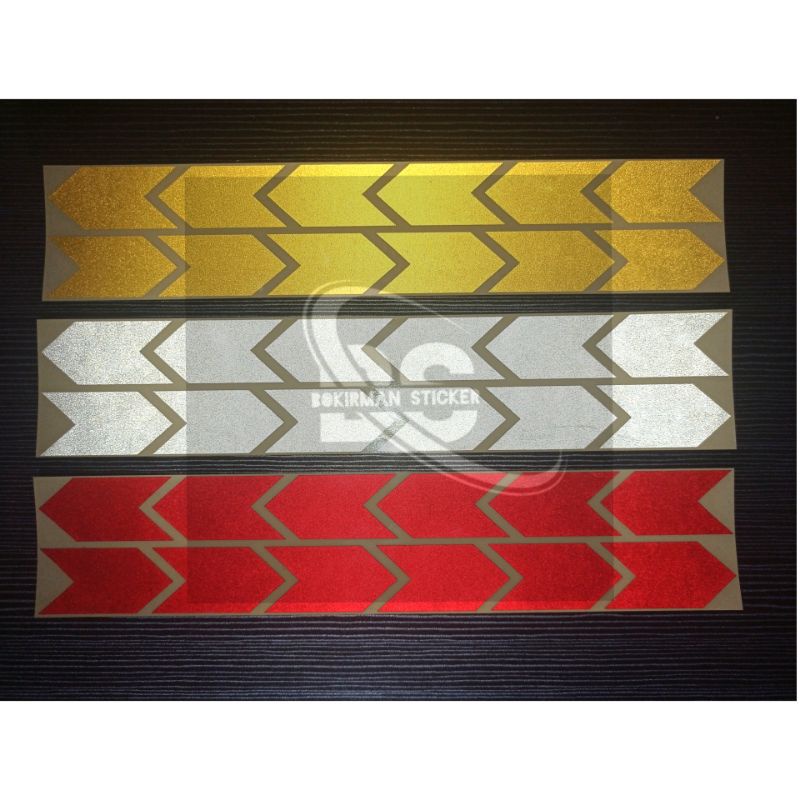 Jual sticker panah garis polisi line reflective fosfor buat box SHAD ...