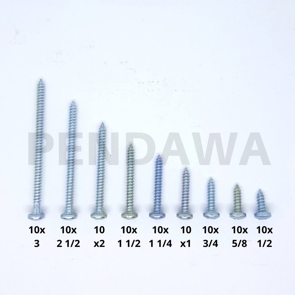 Jual Tapping Screw JP PH+ 10 x 1" Moon Lion / Sekrup Tapping Point Head 10 | Shopee Indonesia
