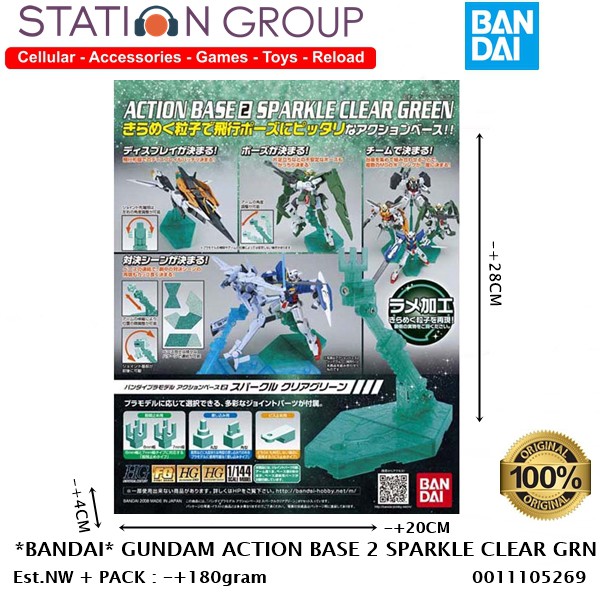 Jual BANDAI GUNDAM ACTION BASE 2 SPARKLE CLEAR GREEN 57602 20 - GUNPLA MODEL KIT | Shopee Indonesia