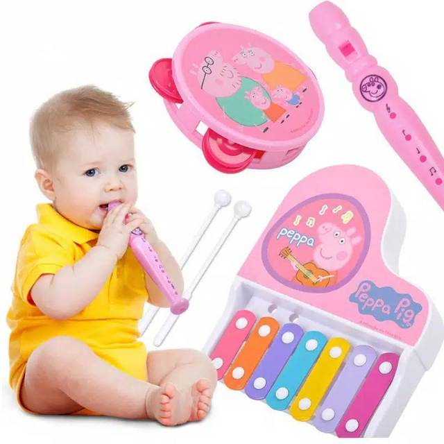 Jual Alat Musik Mainan Peppa Musical Instruments (1 Set) | Shopee Indonesia
