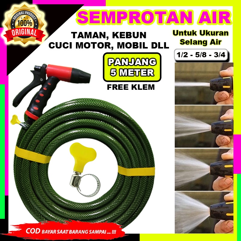 Jual SELANG AIR 5 METER DAN SEMPROTAN AIR TAMAN PERKEBUNAN / SEMPROTAN ...