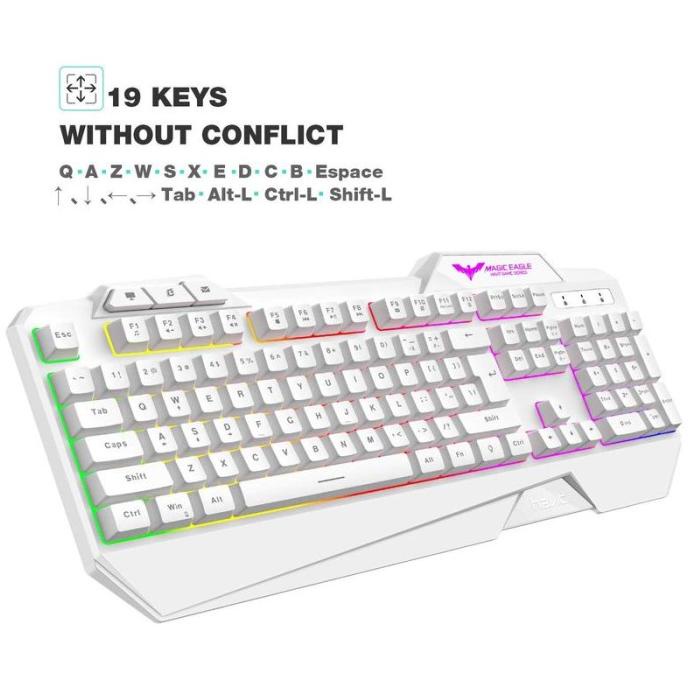 Jual HAVIT HV-KB558CM LED BACKLIT WIRED GAMING KEYBOARD MOUSE COMBO | Shopee Indonesia