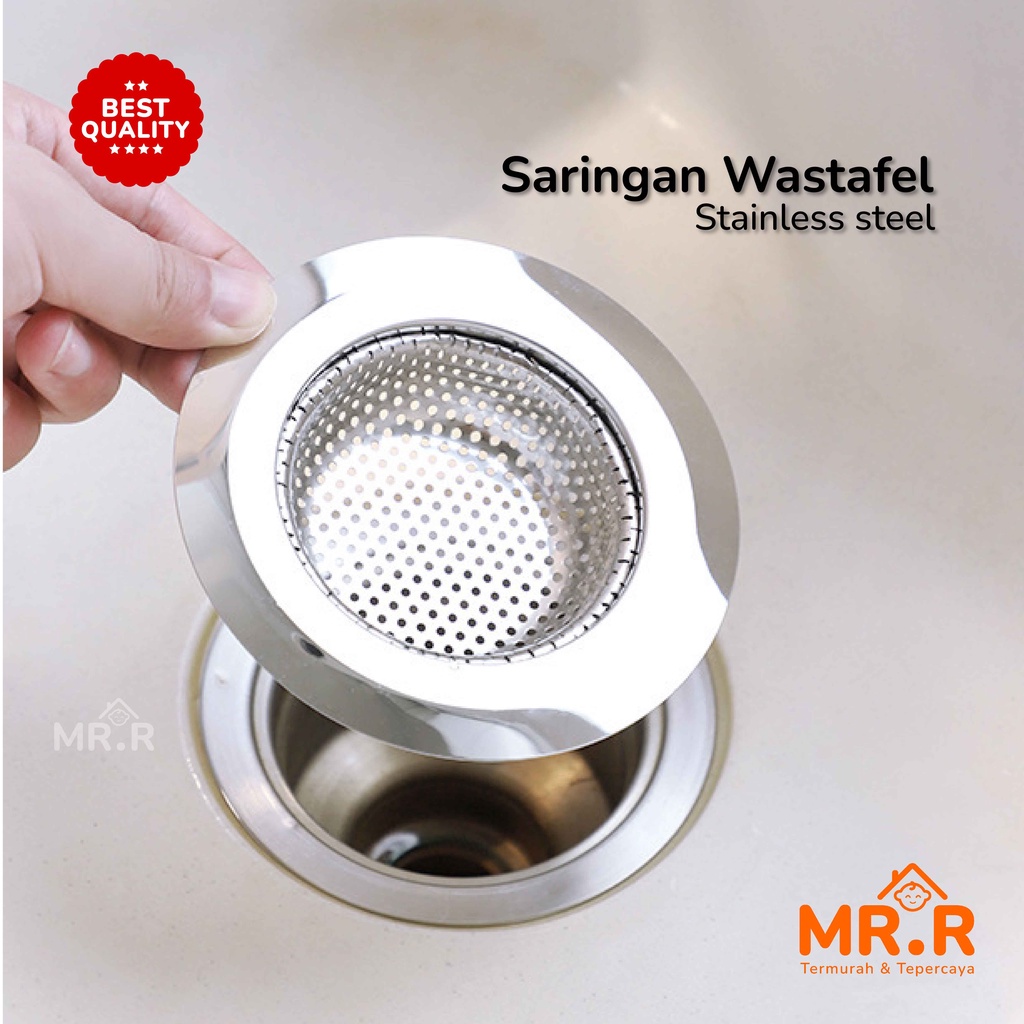 Jual Saringan Wastafel Cuci Piring Stainless Steel Sink Strainer Filter ...