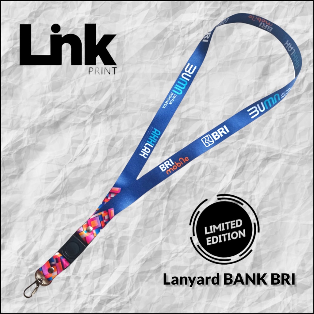 Jual Tali Id Card Lanyard Bank Bri Brimo Akhlak Satuan | Shopee Indonesia