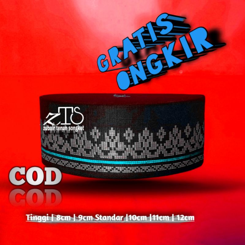 Jual Songko Viral Kopia Uas Kopya Elegan Topi Lobe Zubair Tenun Songket ...