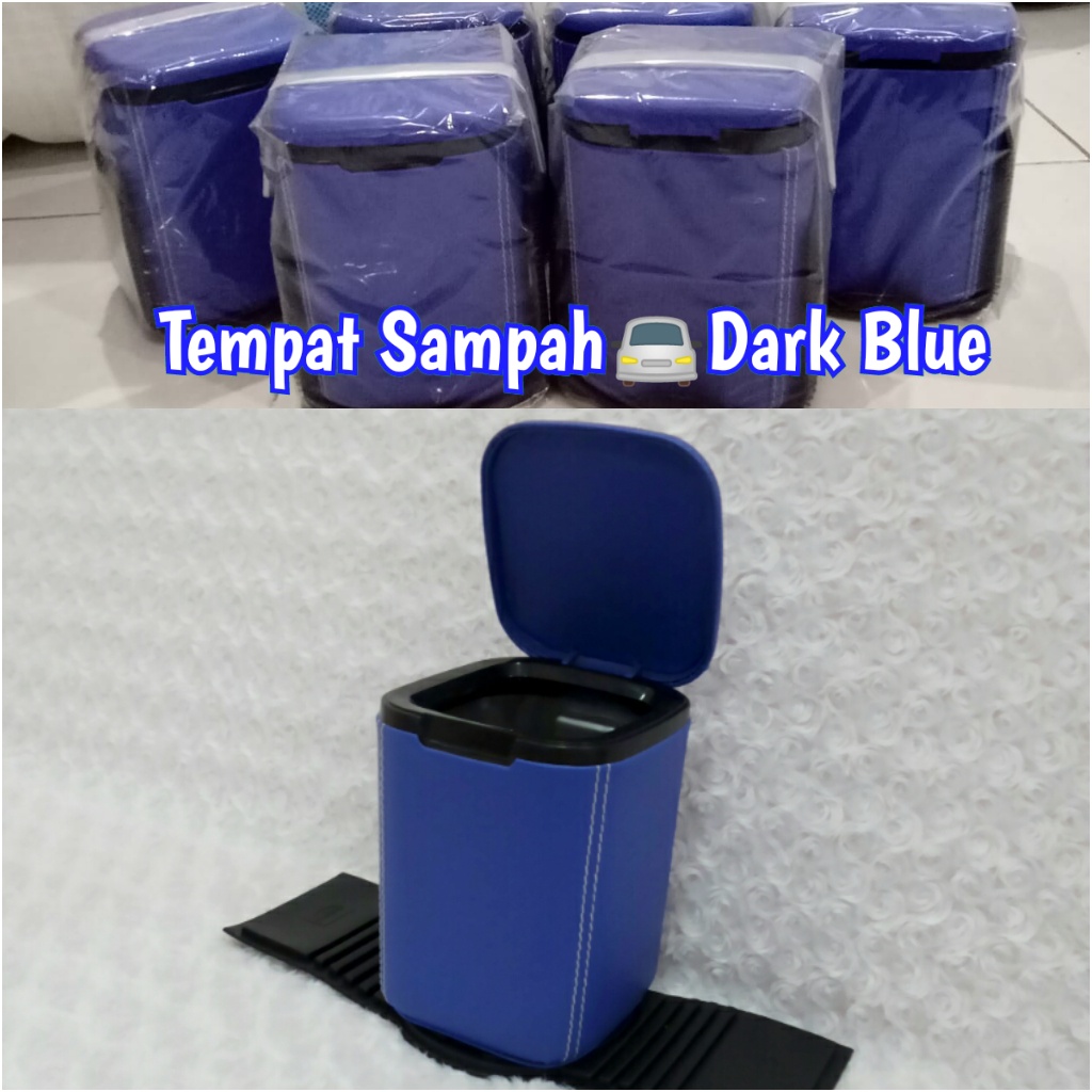 Jual Box sampah Tempat Sampah Mobil Kulit Motif Biru Biru BCA | Shopee ...