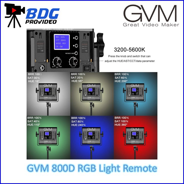Jual GVM 800D-RGB LED Light Panel support mobile app control GARANSI ...