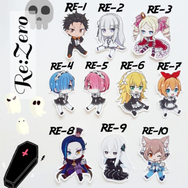 Jual Sticker Anime ReZero kara Hajimeru Isekai Seikatsu 1 Re:Zero Re ...