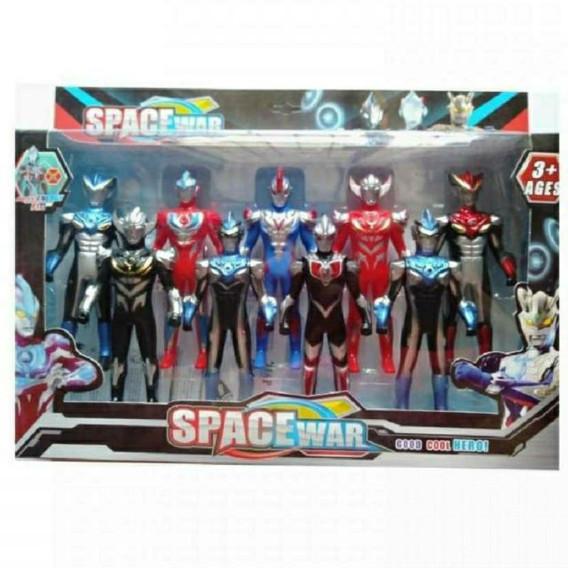 Jual ULTRAMAN SPACE WAR SET 9psc ULTRAMAN MURAH Dan KEREN No.5945A82 ...