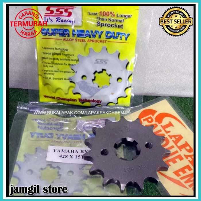 Jual GEAR DEPAN SSS 428 15 YAMAHA R15 V3 VIXION R MT15 XSR155 R15 XABRE ...