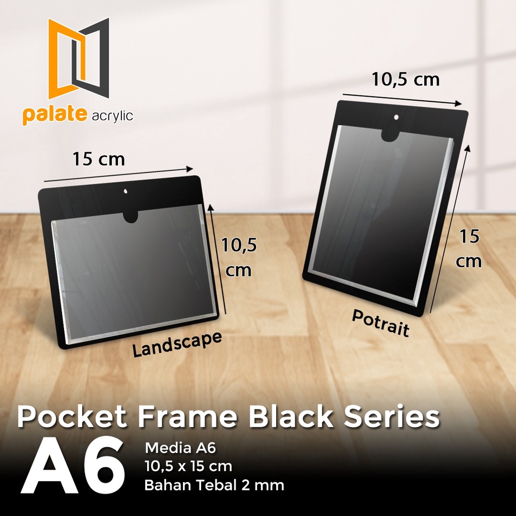 Jual ACRYLIC POCKET FRAME / AKRILIK THICKER / AKRILIK POCKET A6 2MM ...