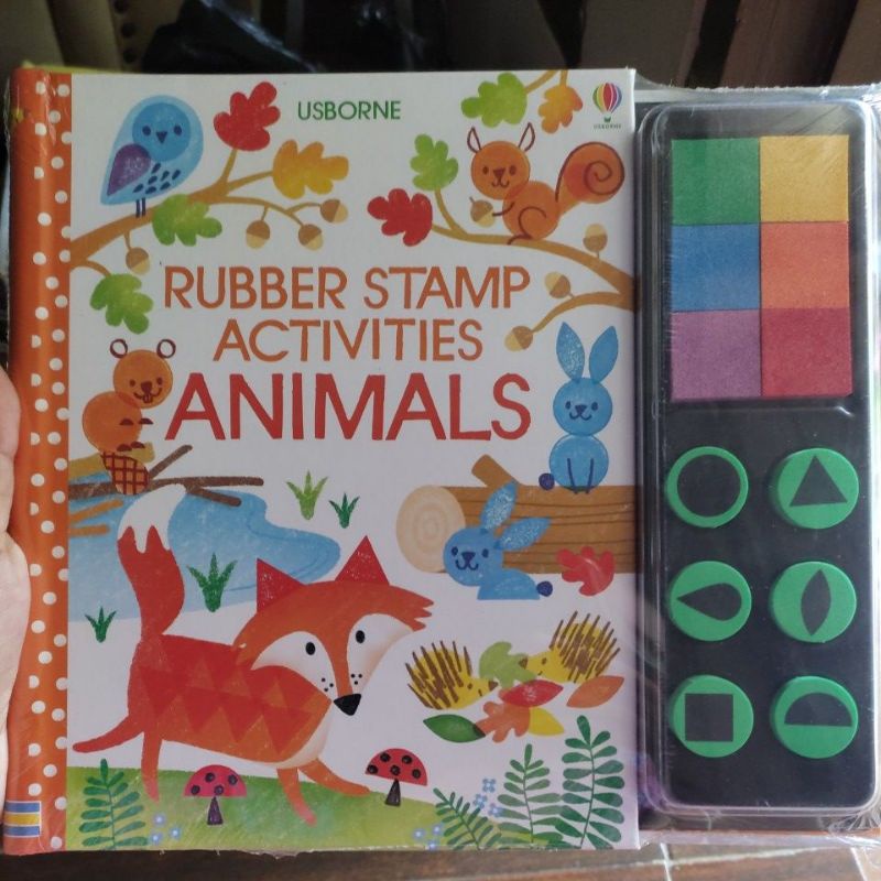 Jual Rubber stamp activities Animals usborne | Shopee Indonesia