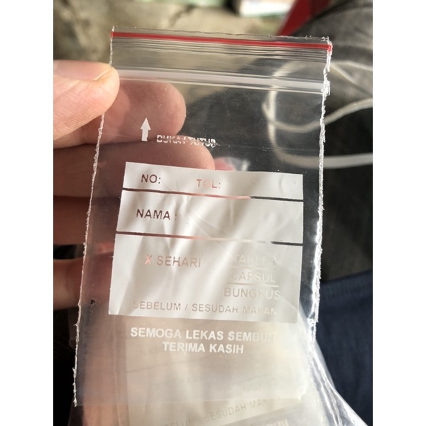 Jual ZIPACK Plastik PE klip obat uk kecil 5x8 isi 100lembar | Shopee Indonesia