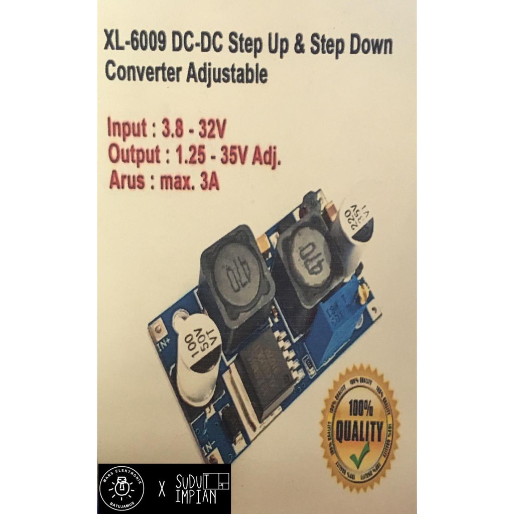 Jual XL6009 DC-DC ADJUSTABLE STEP UP POWER SUPPLY Modul step up/penaik ...