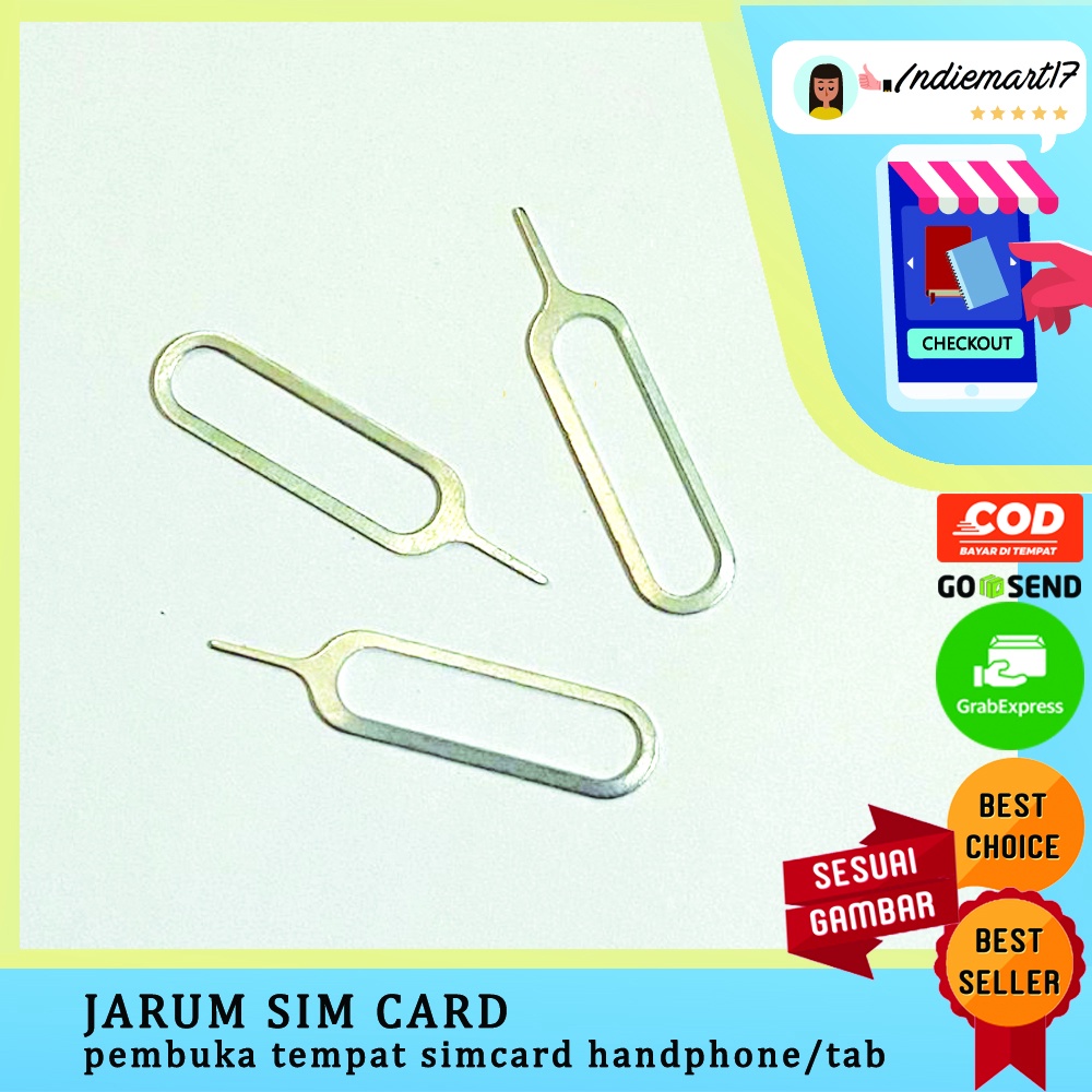 Jual Jarum simcard alat pembuka tempat sim card handphone android ios ...