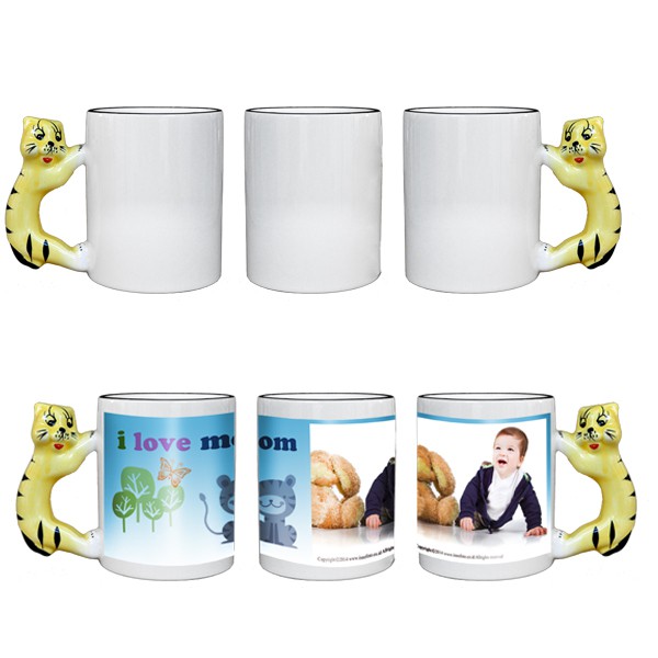 Jual Mug Karakter / gelas Mug handle karakter Binatang diameter 8 cm ...