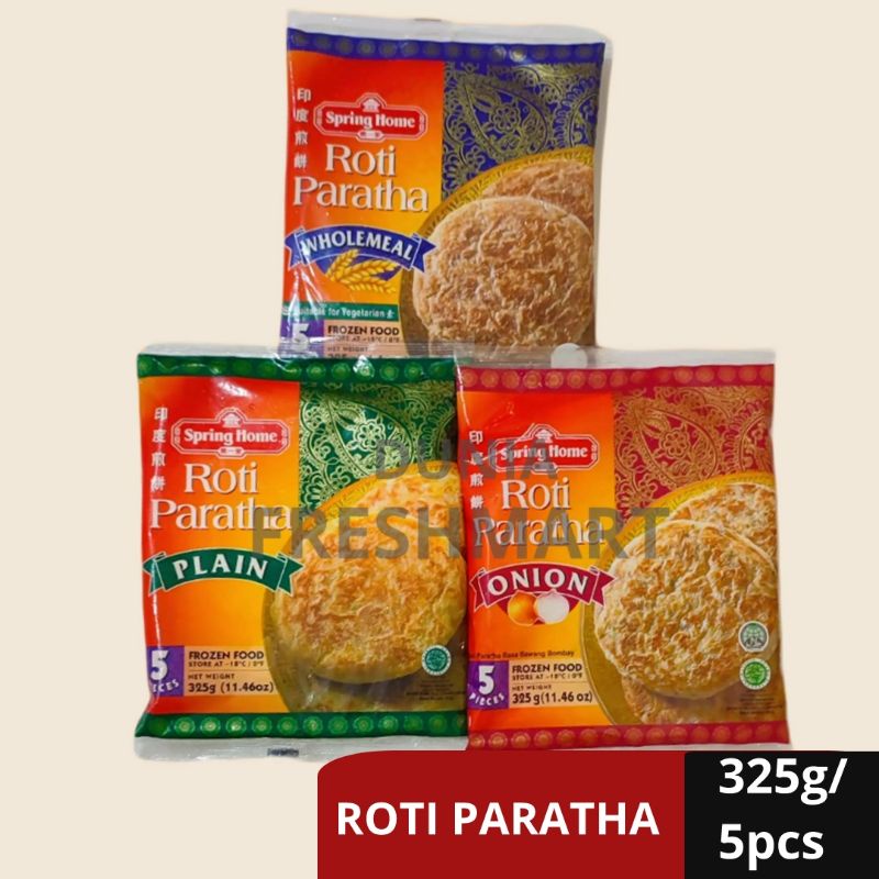 Jual TYJ OS PARATHA PLAIN/ONION/WHOLE MEAL 325gr/5PCS KULIT PRATHA ...