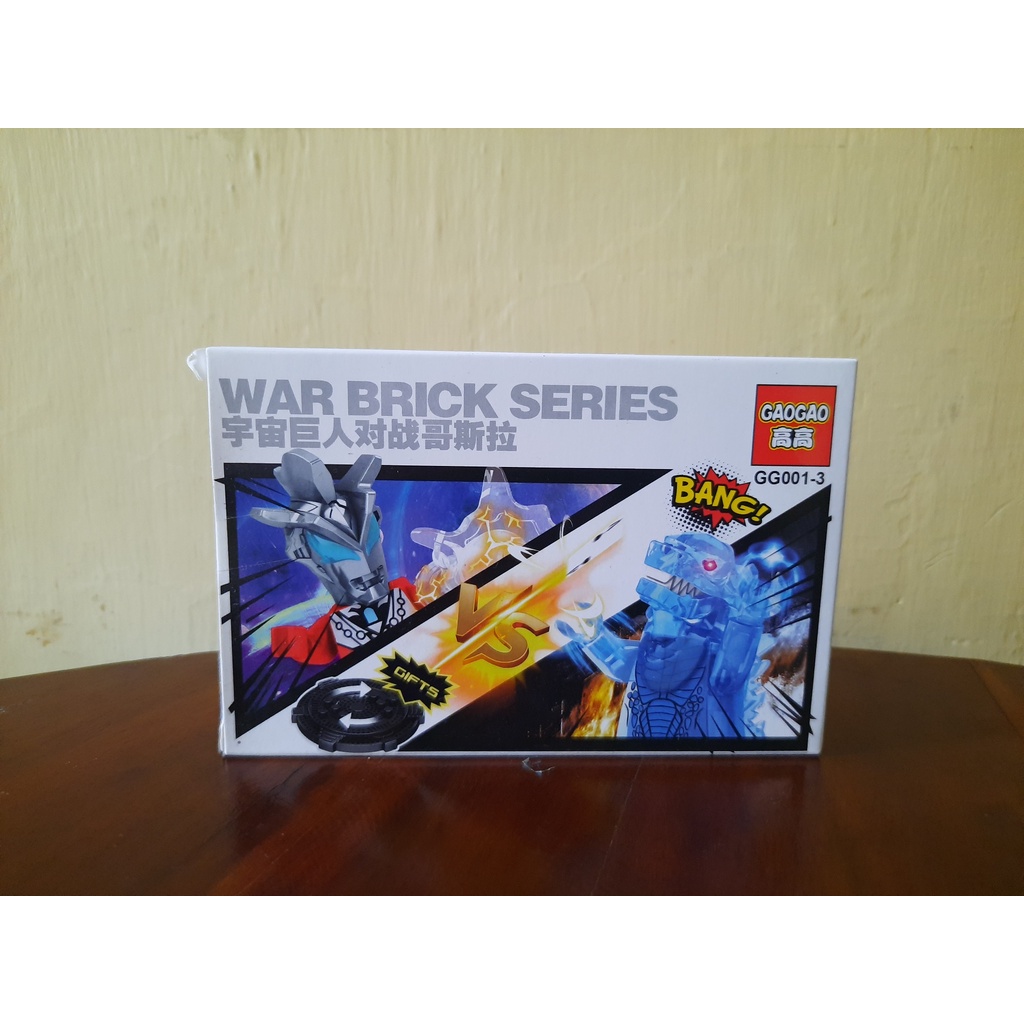 Jual Brick Mainan Ultraman vs Godzilla Monster GG001-3 War Brick Series ...