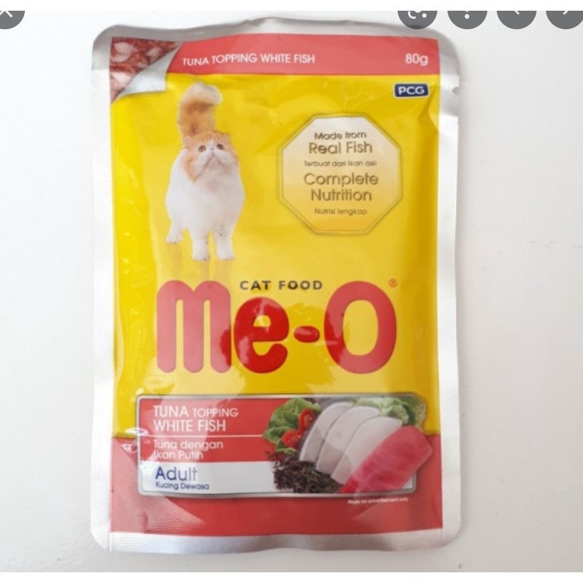 Jual Me-o Pouch 80Gram Makanan Saset/Sachet Basah Kucing MeO Me O Cat ...