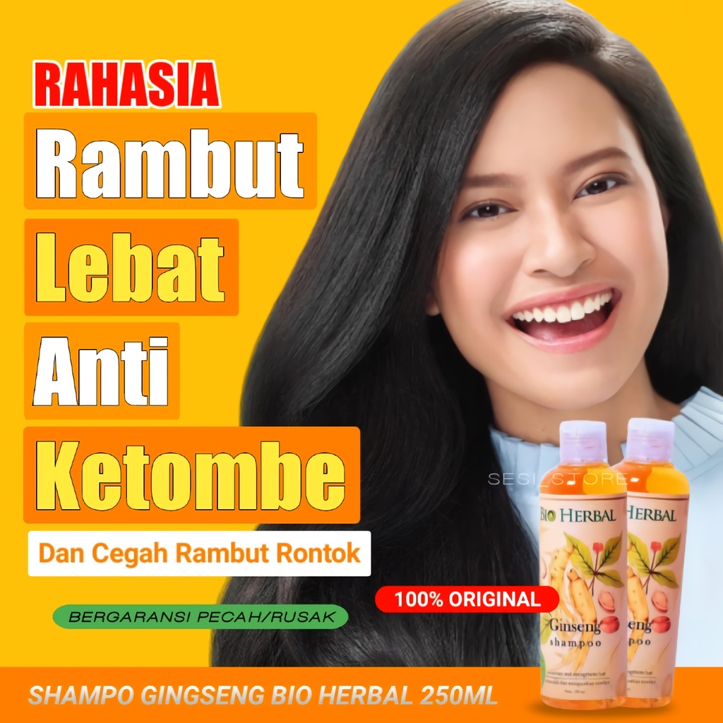 Jual BPOM BIO HERBAL GINSENG - PERAWATAN SHAMPO SHAMPOO SAMPO UNTUK OBAT ANTI KETOMBE DANDRUFF ...