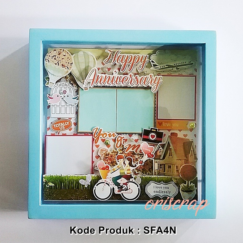 Jual pigura 3d anniversary / scrapframe anniversary terbaik / kado ...