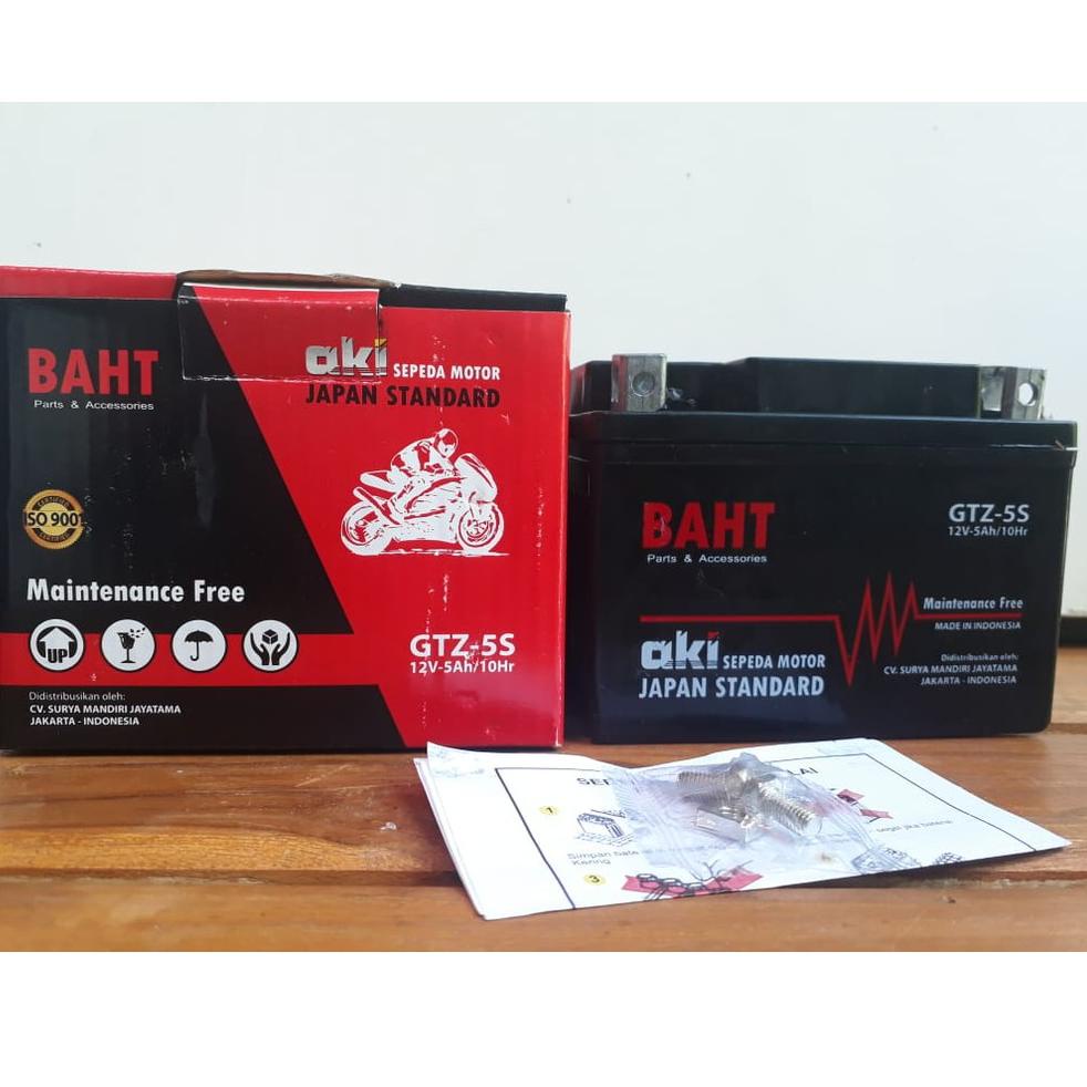 Jual Aki Motor Murah Accu Aki Kering Motor BAHT GTZ-5S 5ah Japan ...