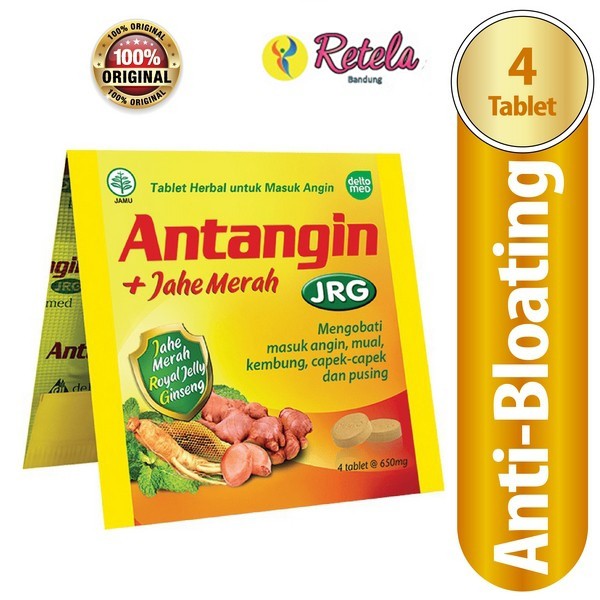 Jual Antangin Jrg 1 Strip @ 4 Tablet Meredakan Masuk Angin | Shopee ...