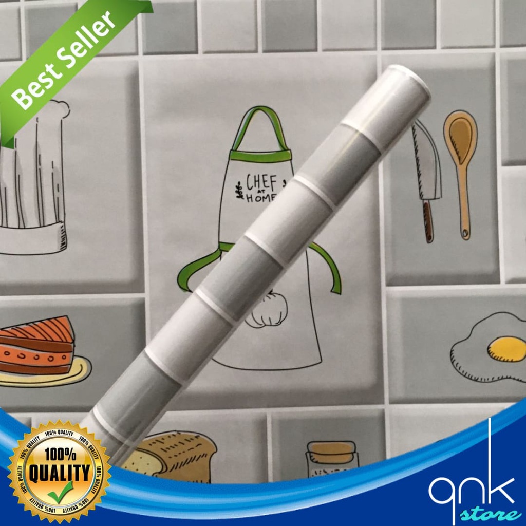 Jual Wallpaper Premium Dinding Dapur 60cm x 5m Kitchen Grey Wallpaper ...