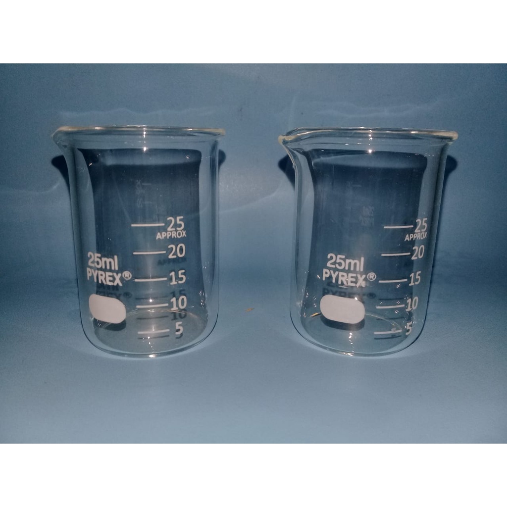 Jual Beaker glass / gelas kimia kaca PYREX 25 ml - RRC | Shopee Indonesia