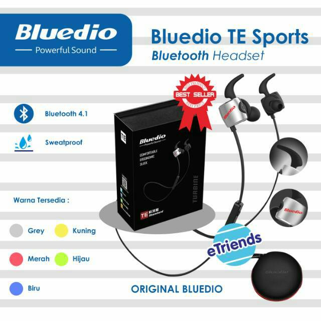 Jual BLUEDIO TE Bluetooth 4.1 Wireless Sport | Shopee Indonesia