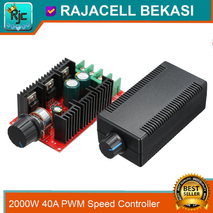 Jual PWM Speed Controller 2000W 40A 9V-50V DC Pengatur Kecepatan Motor ...
