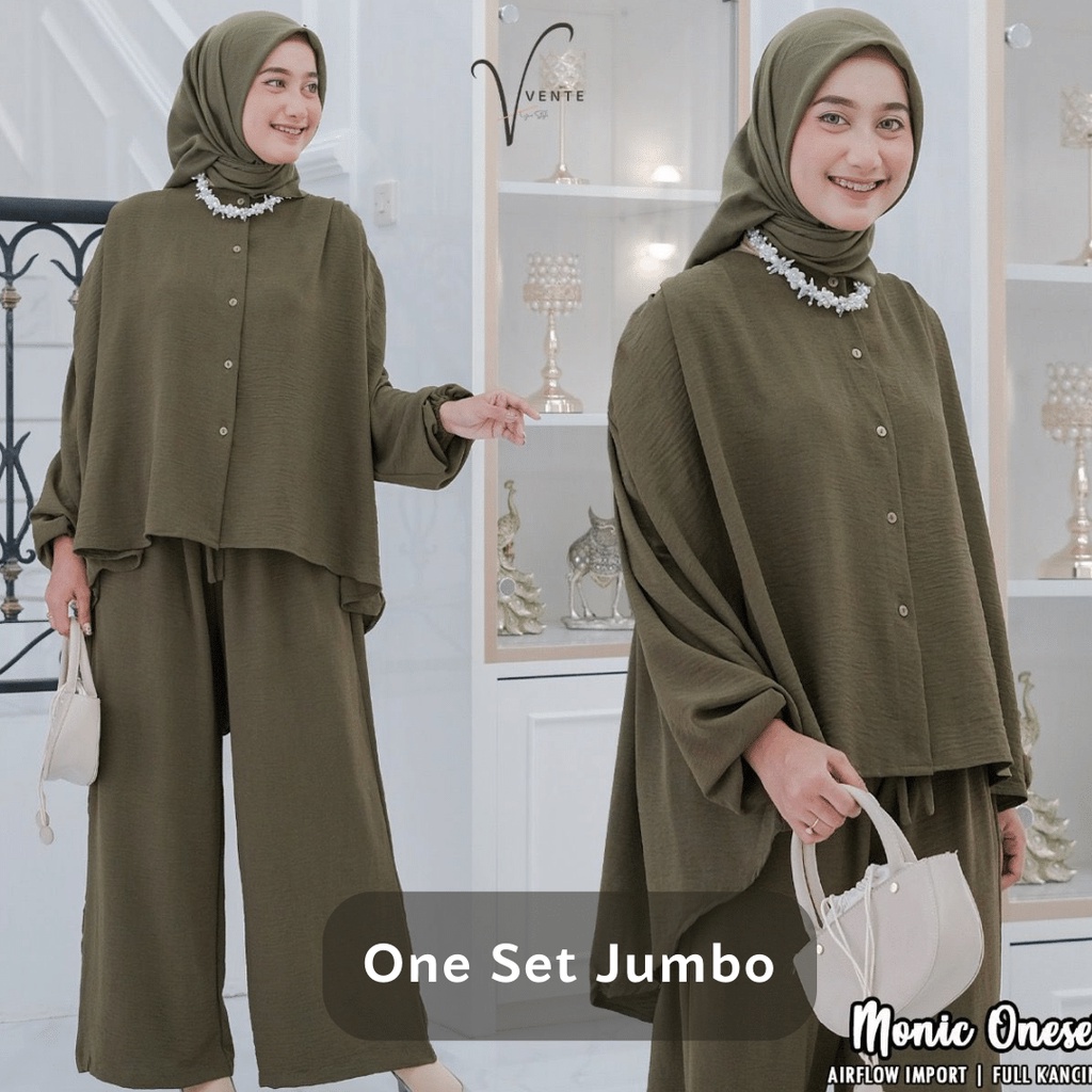 Jual Vente Daily Setelan One Set Wanita Jumbo Kekinian Ootd Outfit ...