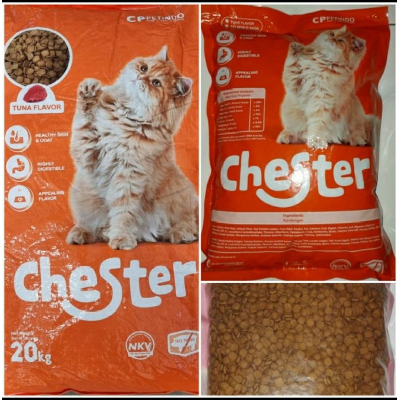 Jual Makanan Kucing Chester 1kg All stage repack 1kg & Freshpack 800 ...