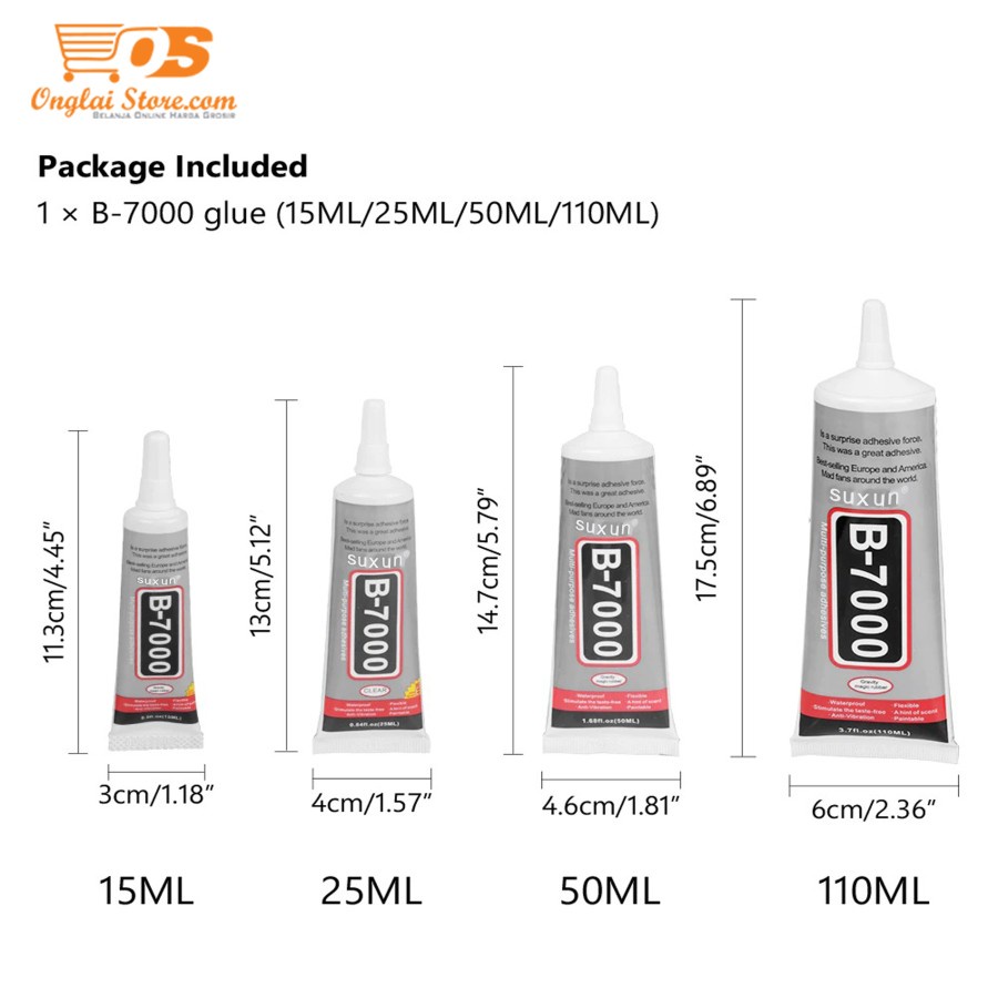 Jual LEM JELLY SUXUN B7000 50ML ORIGINAL | Shopee Indonesia