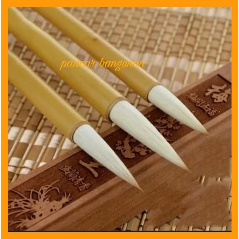 Jual Kuas Lukis Tritop - Kuas Kaligrafi Bambu Mopit Tritop - Kuas Lukis ...