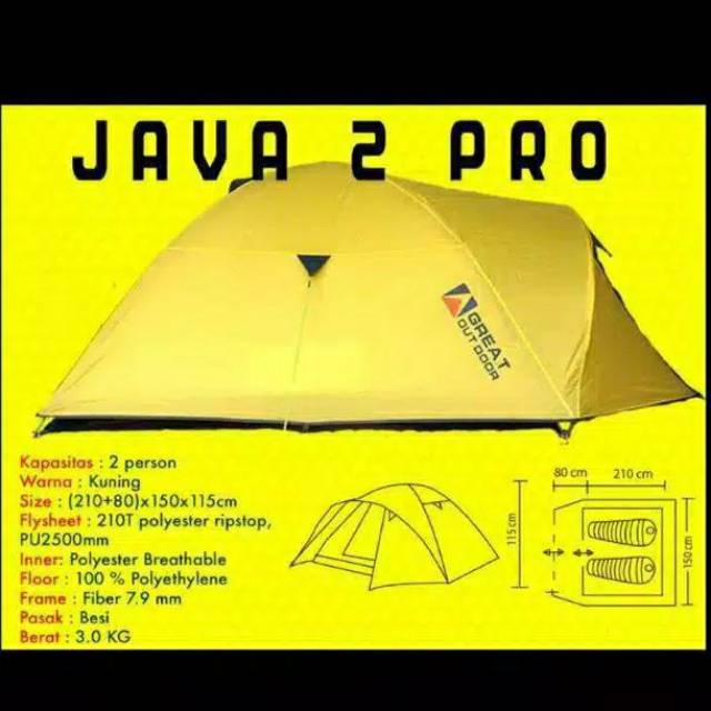 Jual Tenda GO Java 2 Pro Original Dome Camping | Shopee Indonesia