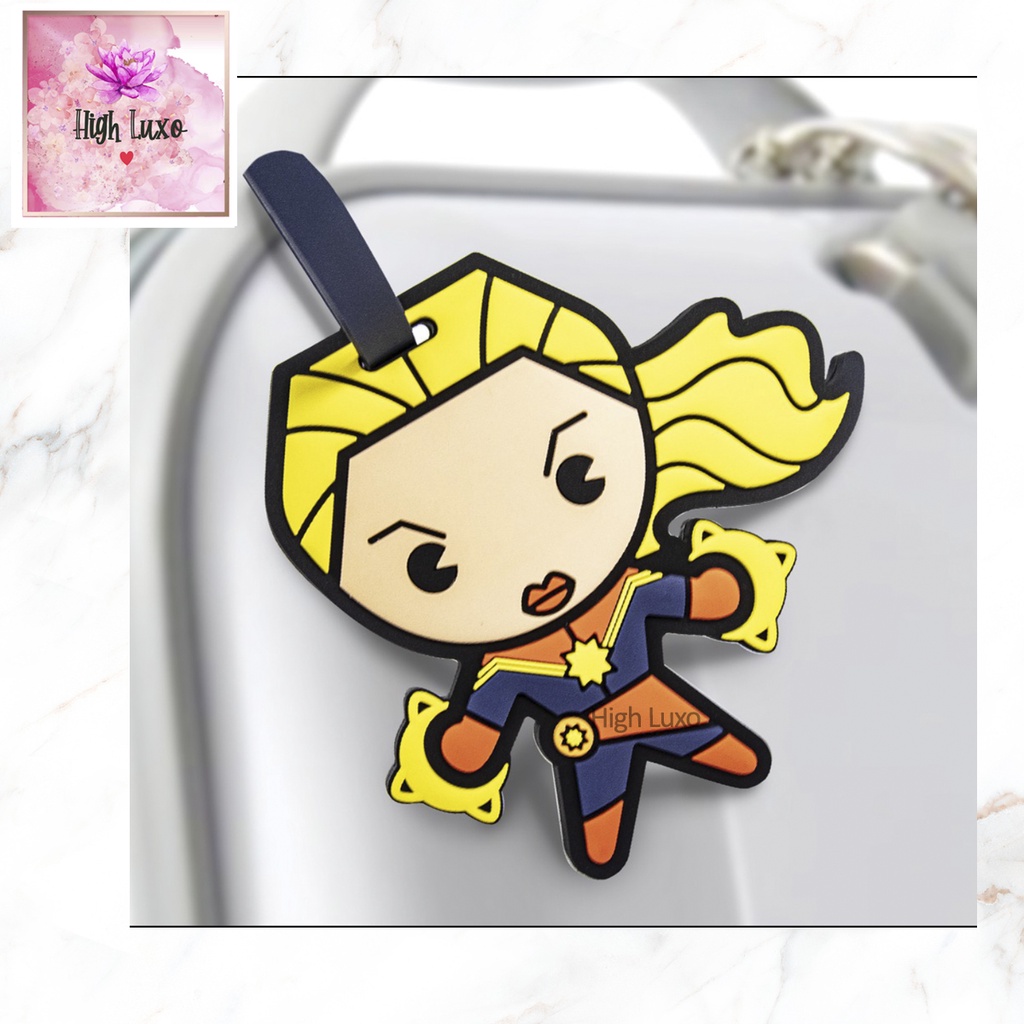 Jual MINISO Official Marvel Luggage Tag Gantungan Name Tag Captain ...