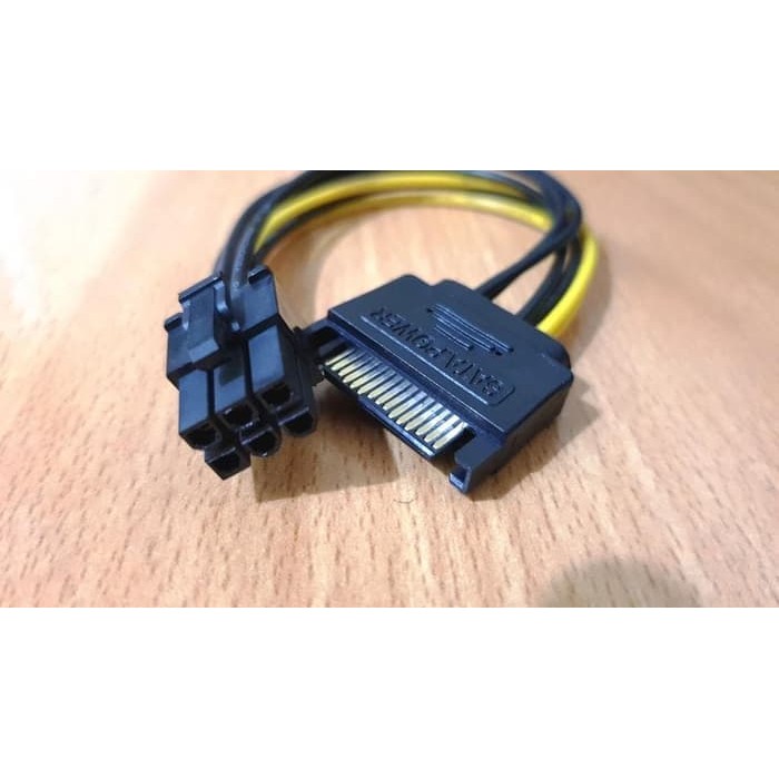 Jual Kabel Power SATA 15 Pin To 6 Pin 6pin PCI-E Video Card VGA Express ...