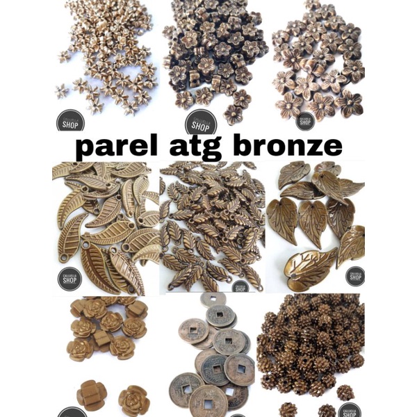 Jual MANIK MANIK PAREL bronze plastik atg | bahan gelang kalung strap ...